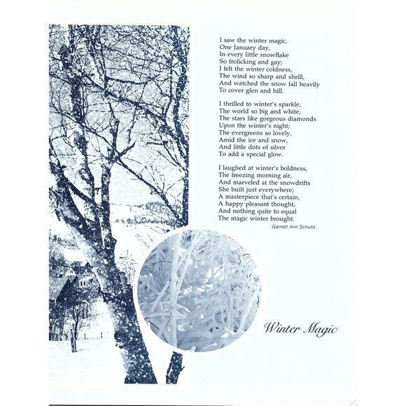 None and/or Unknown | Other | Winter Magic Garnett Ann Schultz 97s Poem ...
